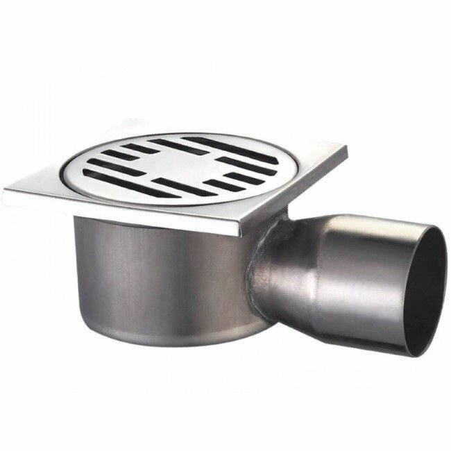 Душевой трап из нержавеющей стали Drain-02-10x10угловой отвод 100x100мм