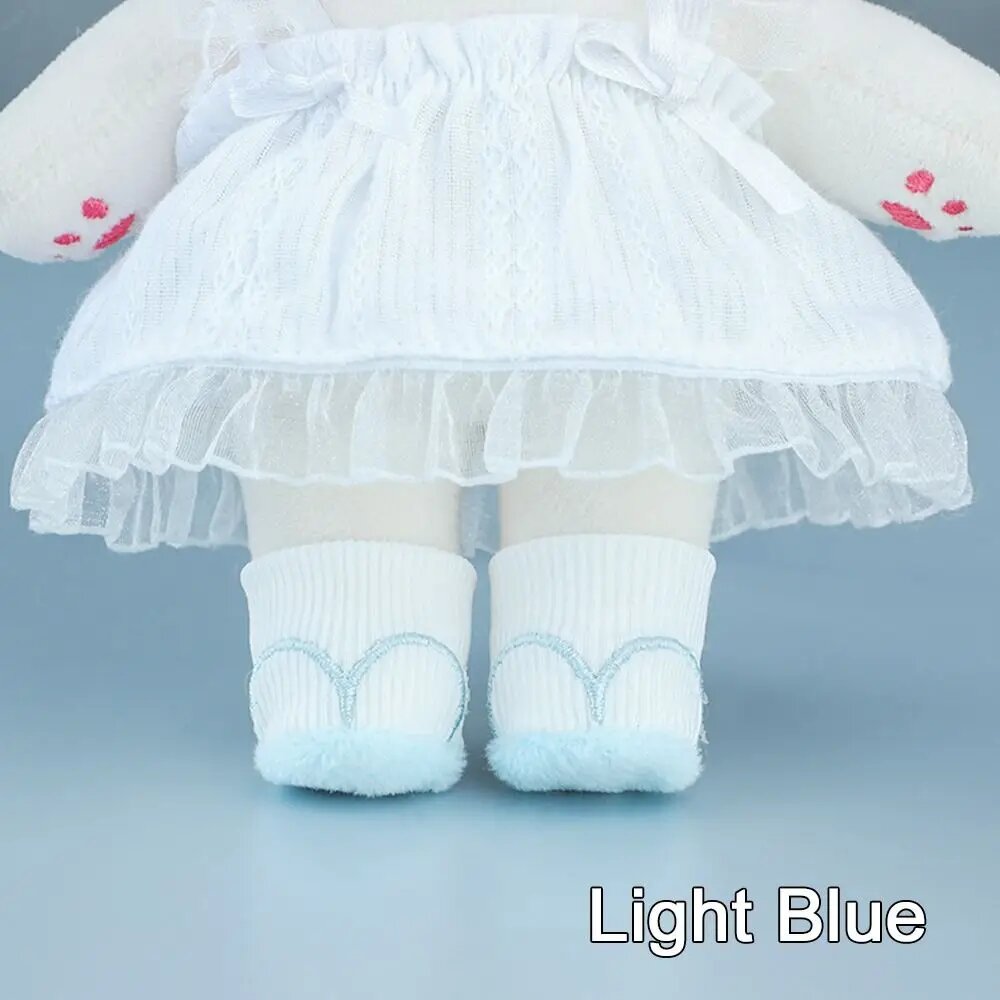Кукольные ботинки из плюша 20 см Голубой, Голубой, Light Blue