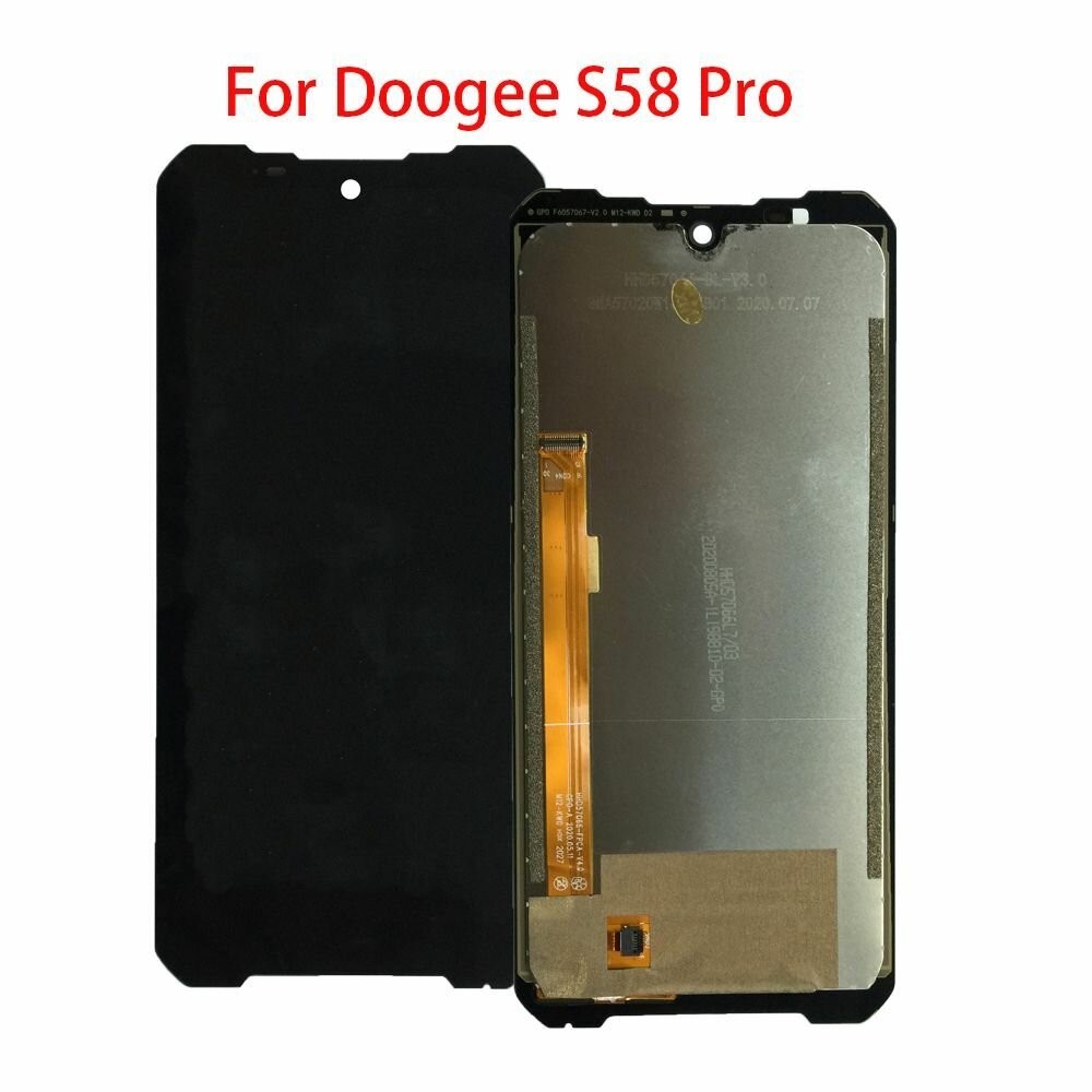 Дисплей для Doogee S58 Pro Дисплей для в сборе с тачскрином Чёрный