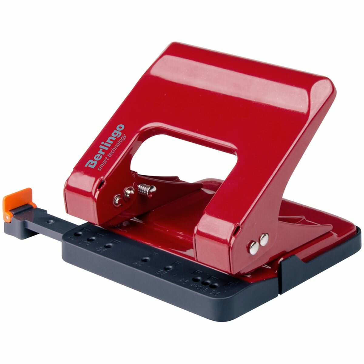 Дырокол Berlingo Smart Technology, до 25 листов, энергосберегающий, с фиксатором, красный (DDm_25204)