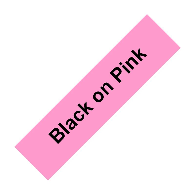 Лента для этикеток Plavetink 6/9/12 мм совместимая с Epson LW-300 LW-400 Black on Pink, 9 мм