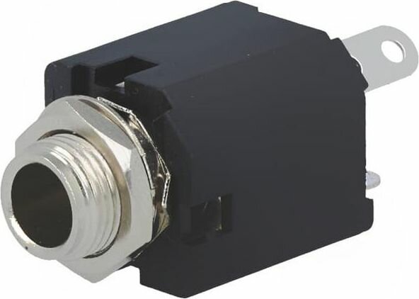 Гнездо AMPHENOL ACJS-MVS-3 Гнездо Jack 6,35мм "мама" stereo прямой на панель пайка 1шт