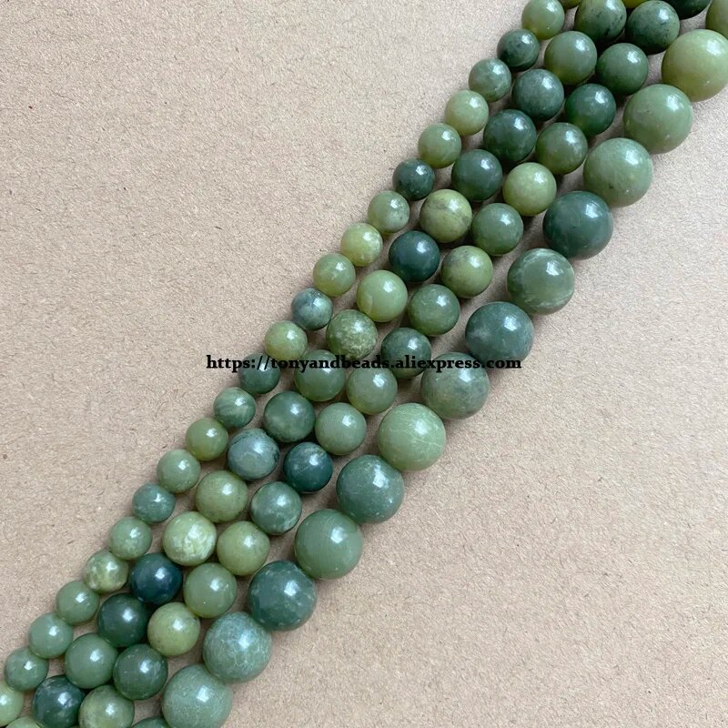 Зеленый яшма Tony and Beads бусины 4-12 мм 15 дюймов 10mm 36 to 38pcs