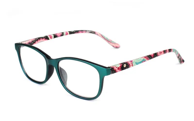 VANLOOK Цветочные очки для чтения +1.0/+1.5/+2.0/+2.5/+3.0/+3.5/+4.0 Green, +250, Зеленый