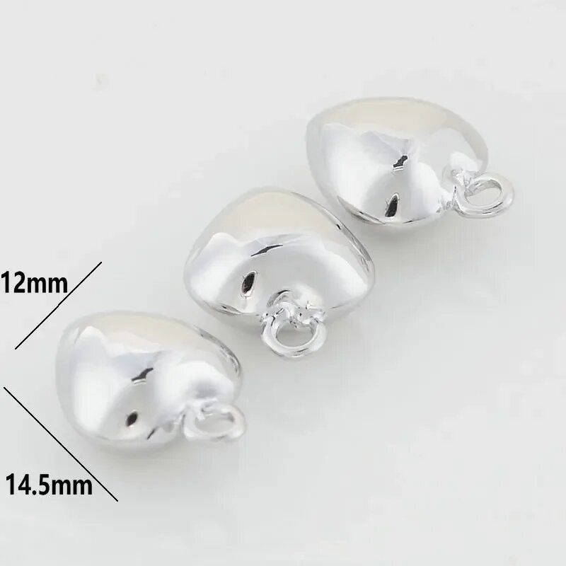 Подвески сердце из латуни 14-каратного золотого цвета Florainer Tina 6PCS, Style 4