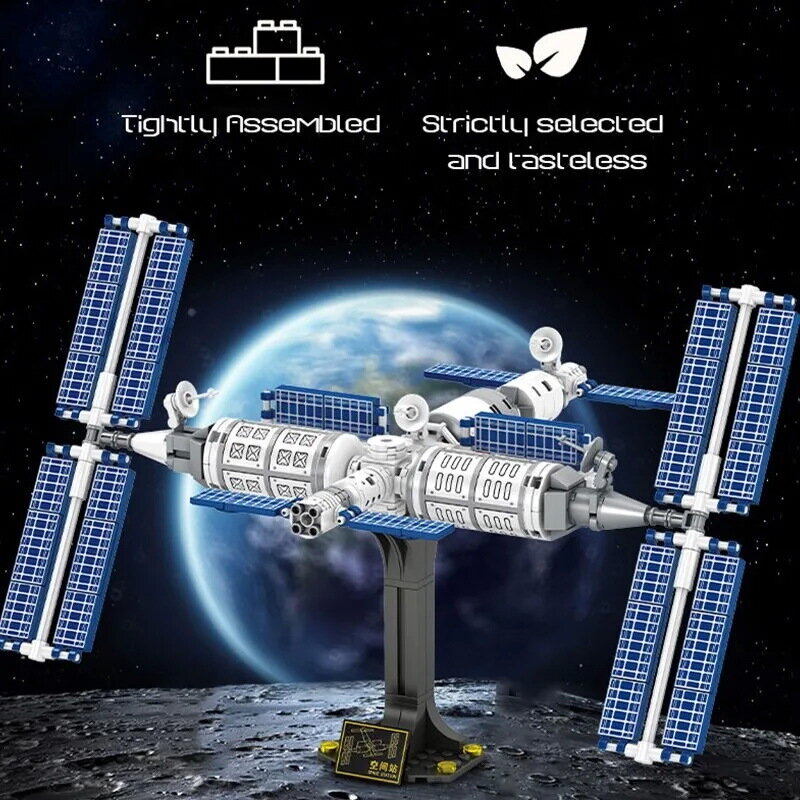 Конструктор Космическая станция, 371 деталь, 2 минифигурки космонавтов 203018 Sembo Block