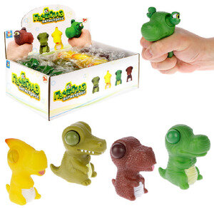 Игрушка (1Toy) Антистресс Пучеглаз Динозавры [4.6*7*7.5см 4цв. в ассорт.] (Т23226)