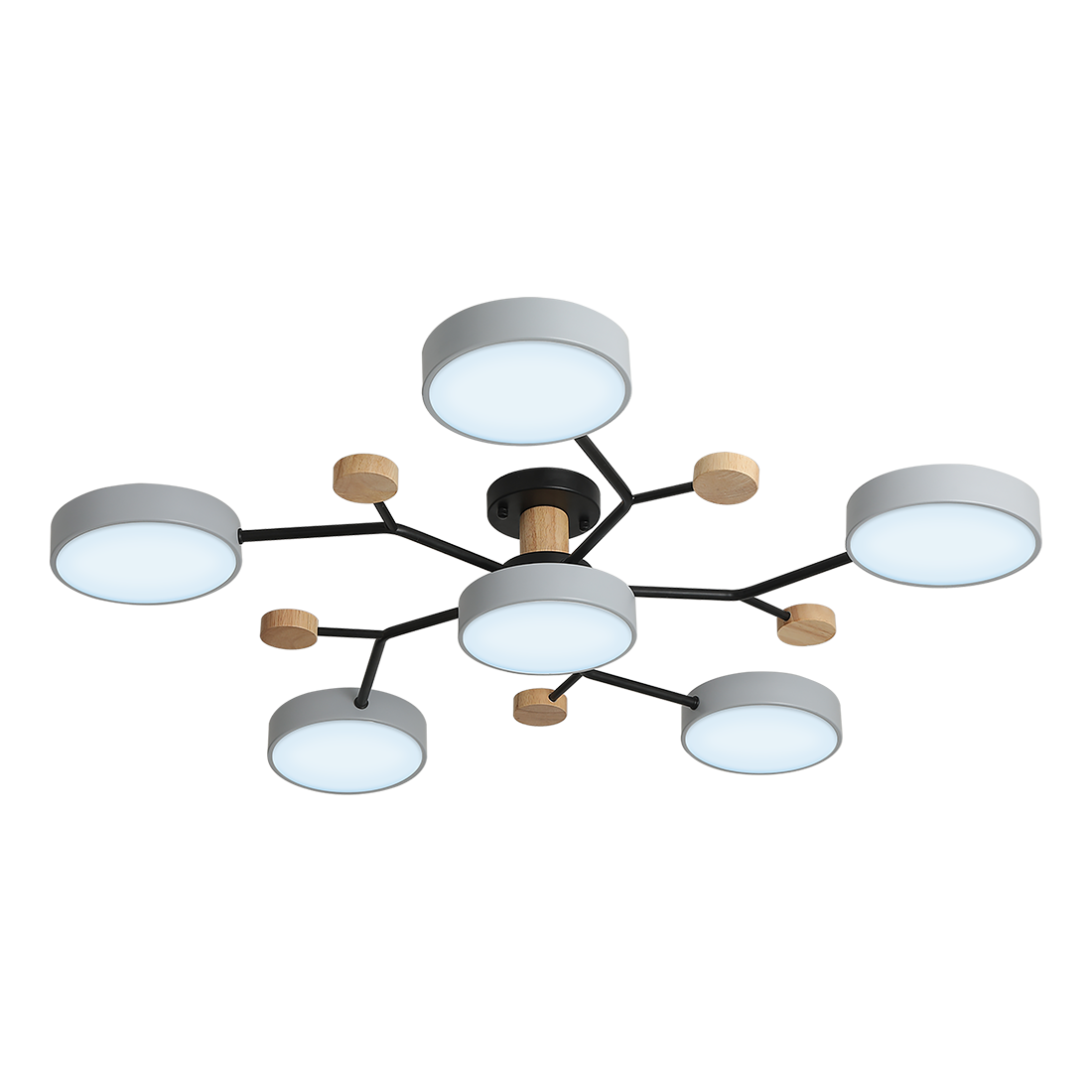 Люстра диммируемая REV Ritter Scandia хайтек с ДУ 84 Вт, серая