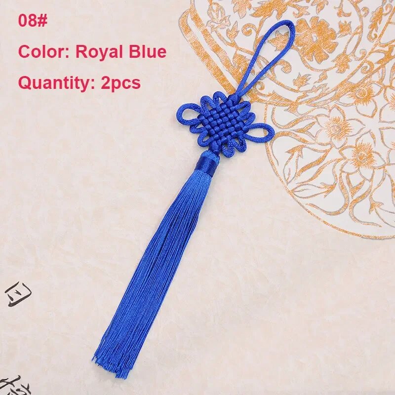 2 шт. кисточки бахрома из полиэстера Синий, RoyalBlue