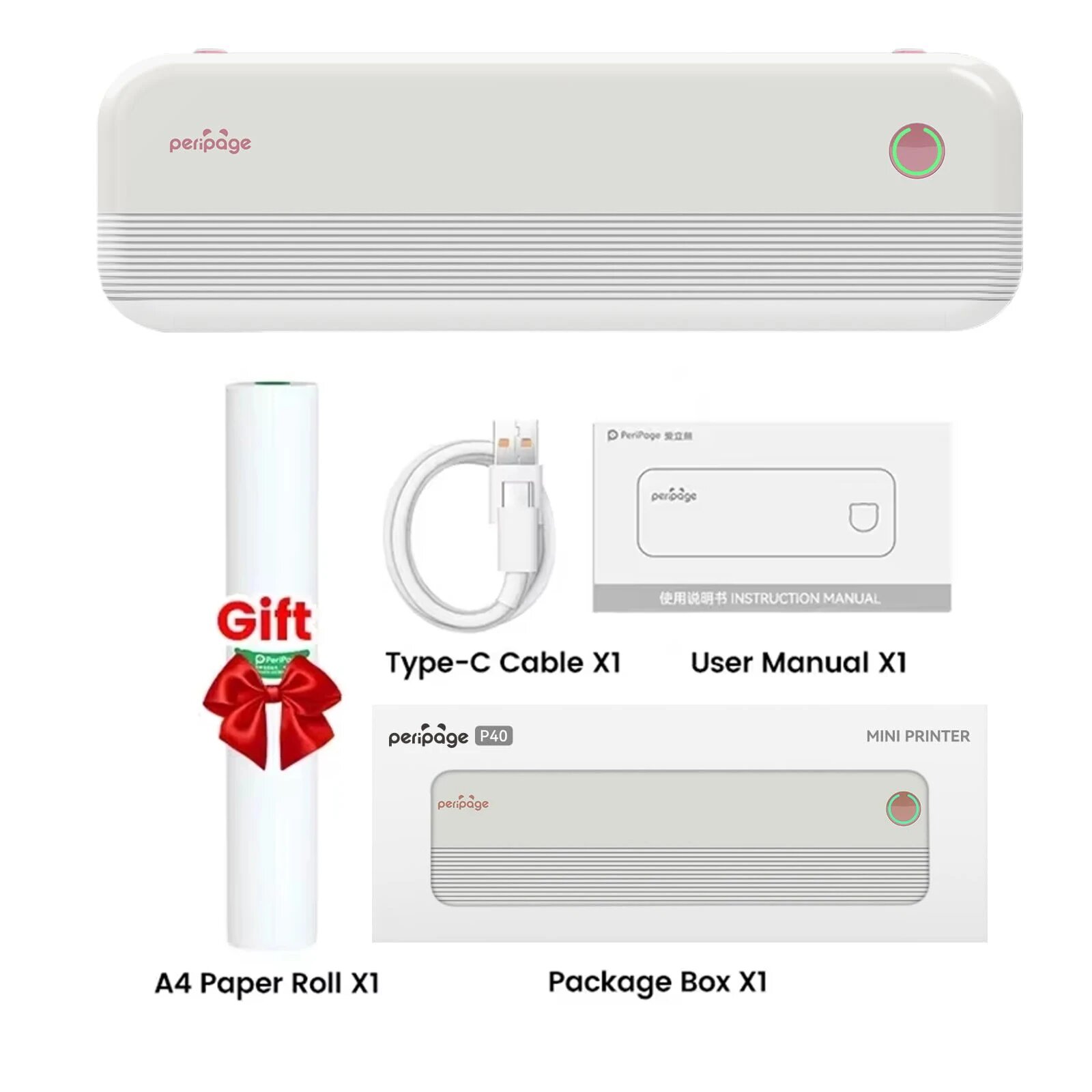 PeriPage P40 Бесчернильный принтер P40