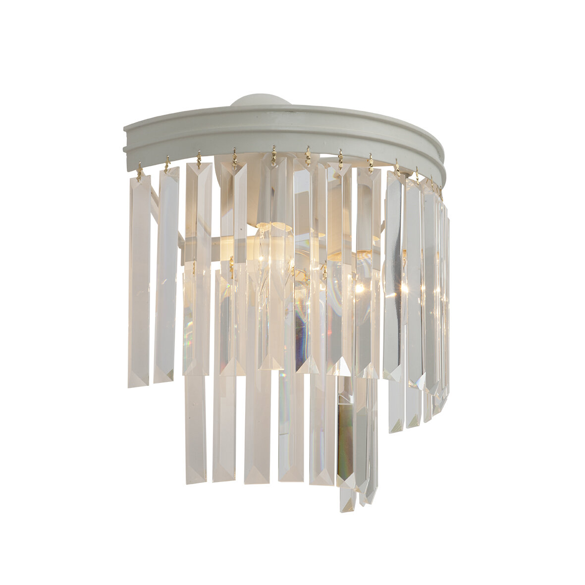 Бра настенный светильник Vitaluce V5150-0/3A , 3 лампы 9м2, Е14, 40Вт, цвет бело-бежевый матовый.