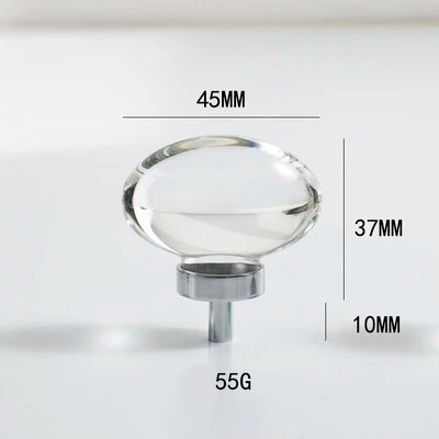 Ручки для шкафов Clear A, 45x37x10 мм, 55г
