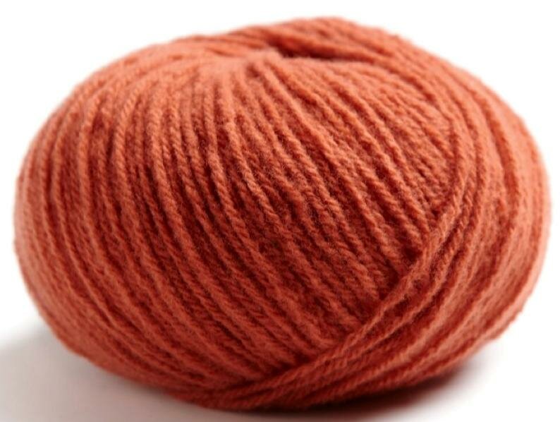 Como /Комо/ пряжа Lamana (100% шерсть мериноса сверхлегкая), 25г/120м (25, kupfer (медь), красный)