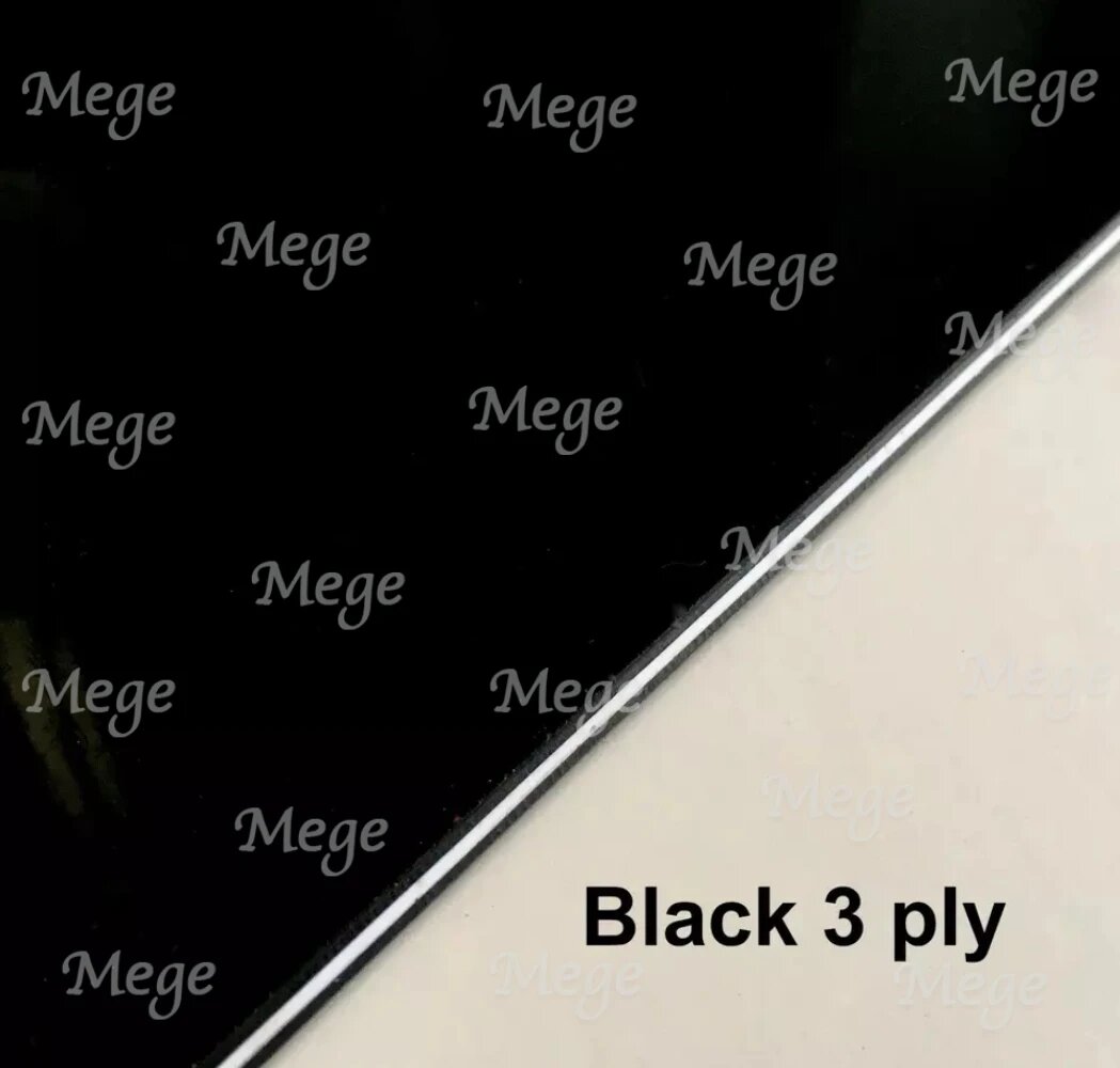 Черная пластиковая накладка для гитары 3Ply Black 12x17 дюймов