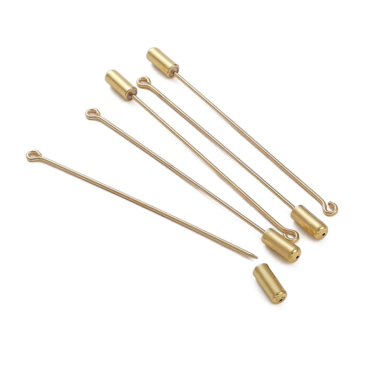 Золотые латунные булавки Beadia для брошей 58/70 мм Gold Color 70mm