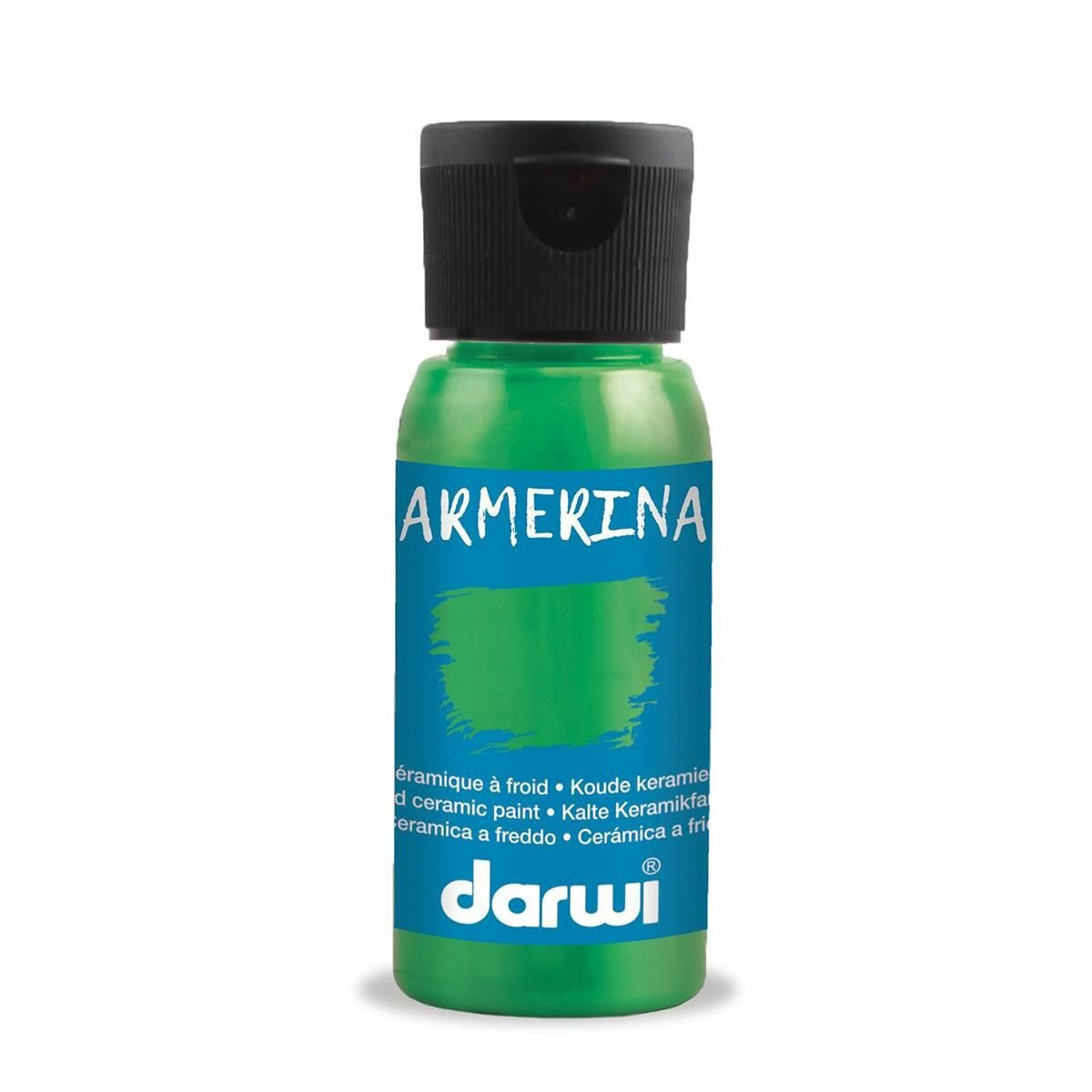 Акриловая краска Darwi "Armerina", для керамики, цвет 611, светло-зеленая, 50 мл, DA0380050