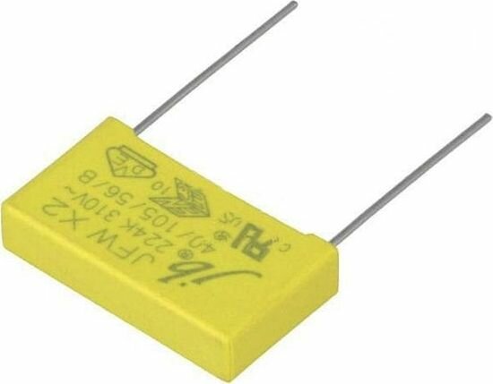 Конденсатор Jb Capacitors JFW-220N/310-P22 Конденсатор: полипропиленовый помехоподавляющий Х2 220нФ 22мм 1шт