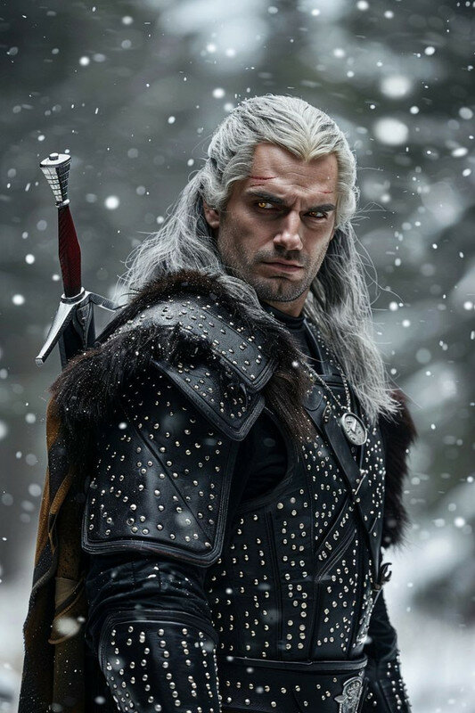 Алмазная мозаика "The Witcher" 40*50см, без рамы. Отлично подходит для дома, украшения, подарков, Рождества.