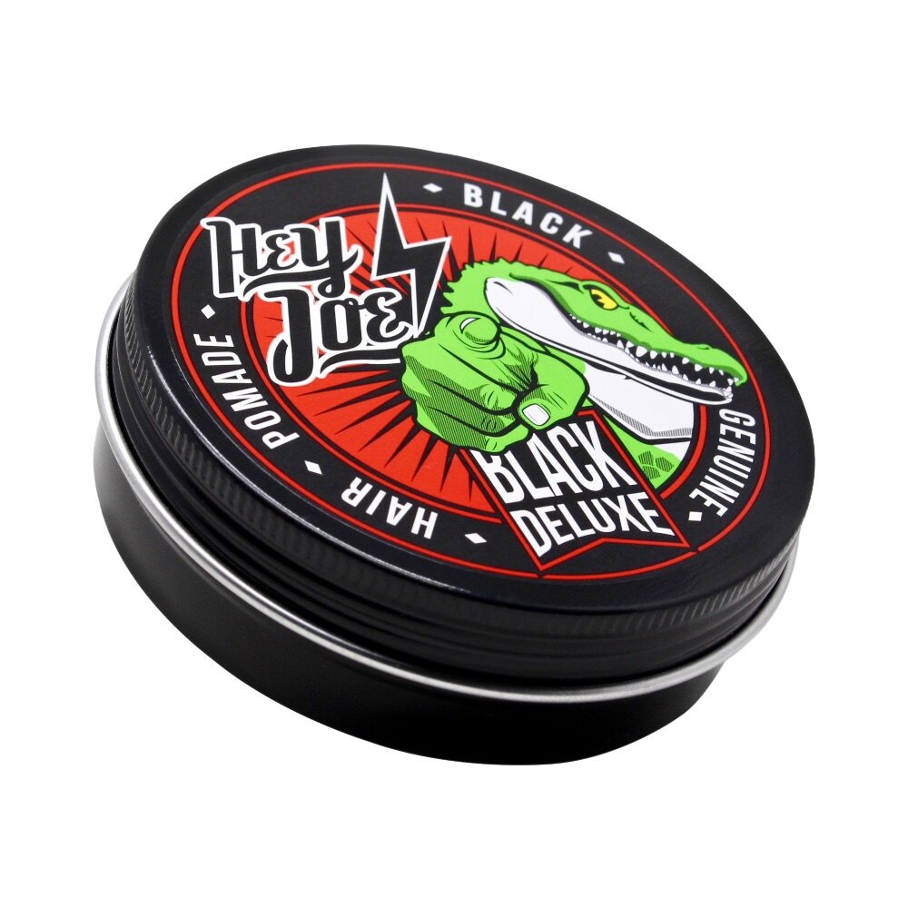 Маскирующая помада для волос Hey Joe! Genuine Hair Pomade BLACK DELUXE сильная фиксация 100 ml.