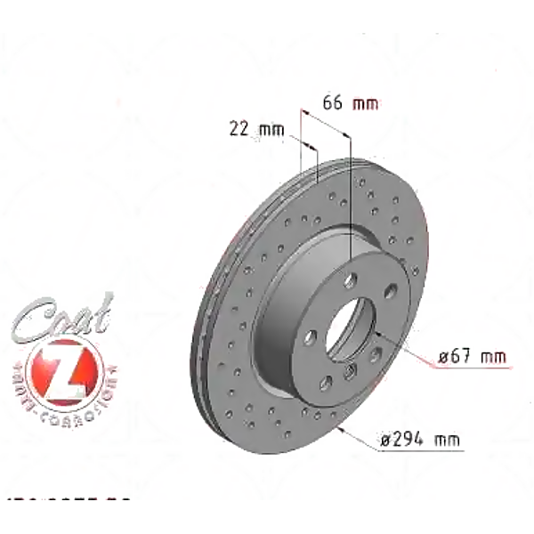 ZIMMERMANN 150.2975.52 тормозной диск BMW (БМВ) BMW (БМВ) 3 (g20, g80, g28) 03.2019