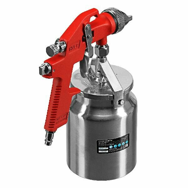 Краскораспылитель HVLP пневмат. с нижним бачком V= 1 л, сопло диаметром 1.4 мм Matrix