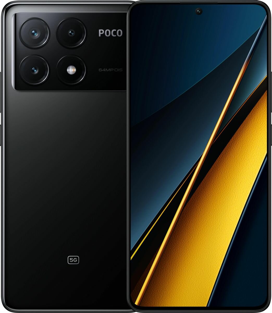 Смартфон Poco X6 Pro 5G, 12/512GB, 6.67", 64 МП, Black/черный, GLOBAL
