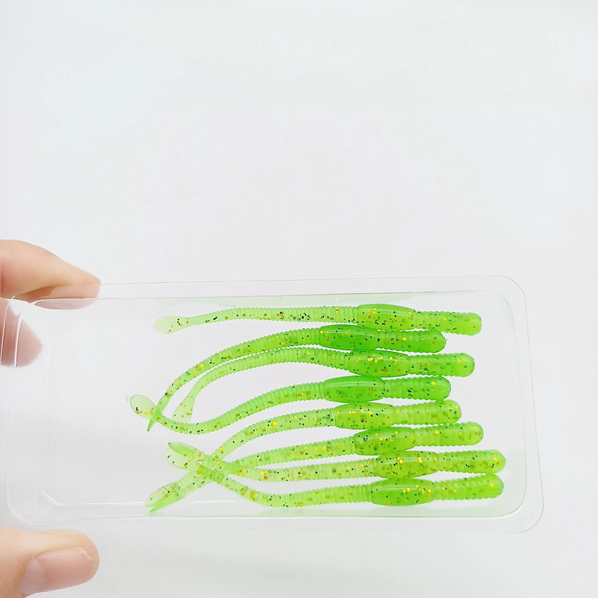 DUODUOYU искусственные приманки-черви 8 шт. Зеленый, 8pcs WH06 lv