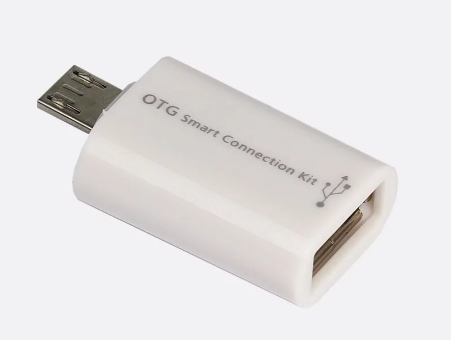 Адаптер Smartbuy OTG USB in - MicroUSB out, белый (SBR-OTG-W)
