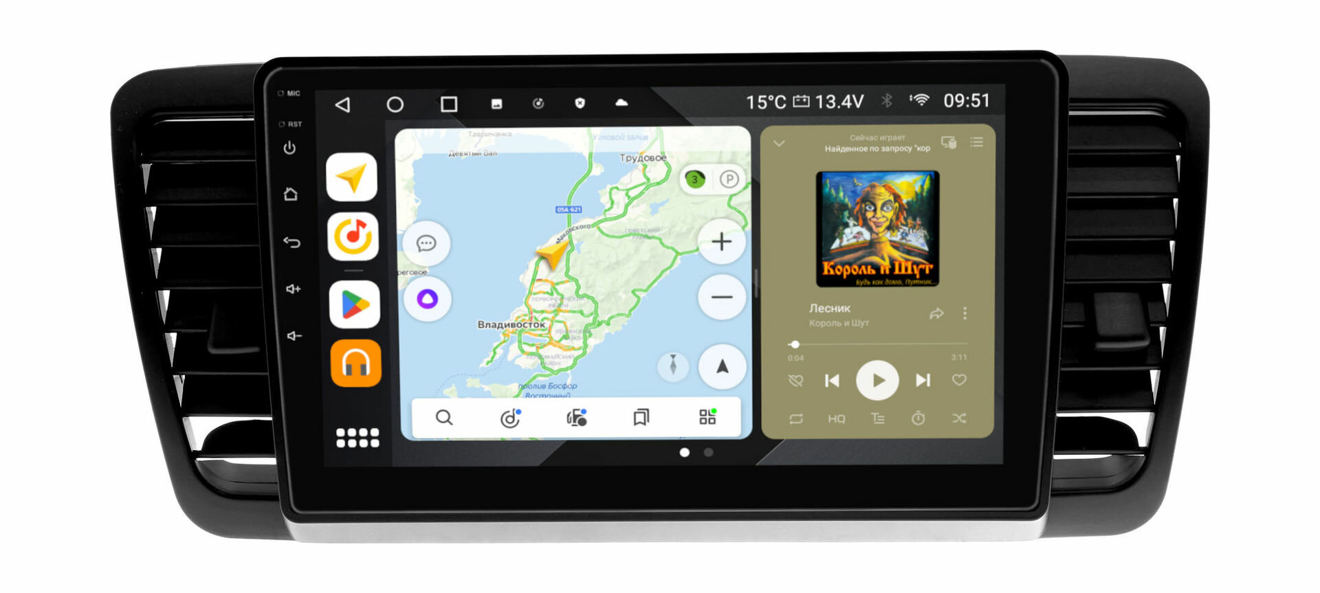 Штатная магнитола Wide Media для Subaru Outback, Legacy 2004 - 2009 / Android 10, 9 дюймов, 4/32GB, 8 ядер, DSP, 4G