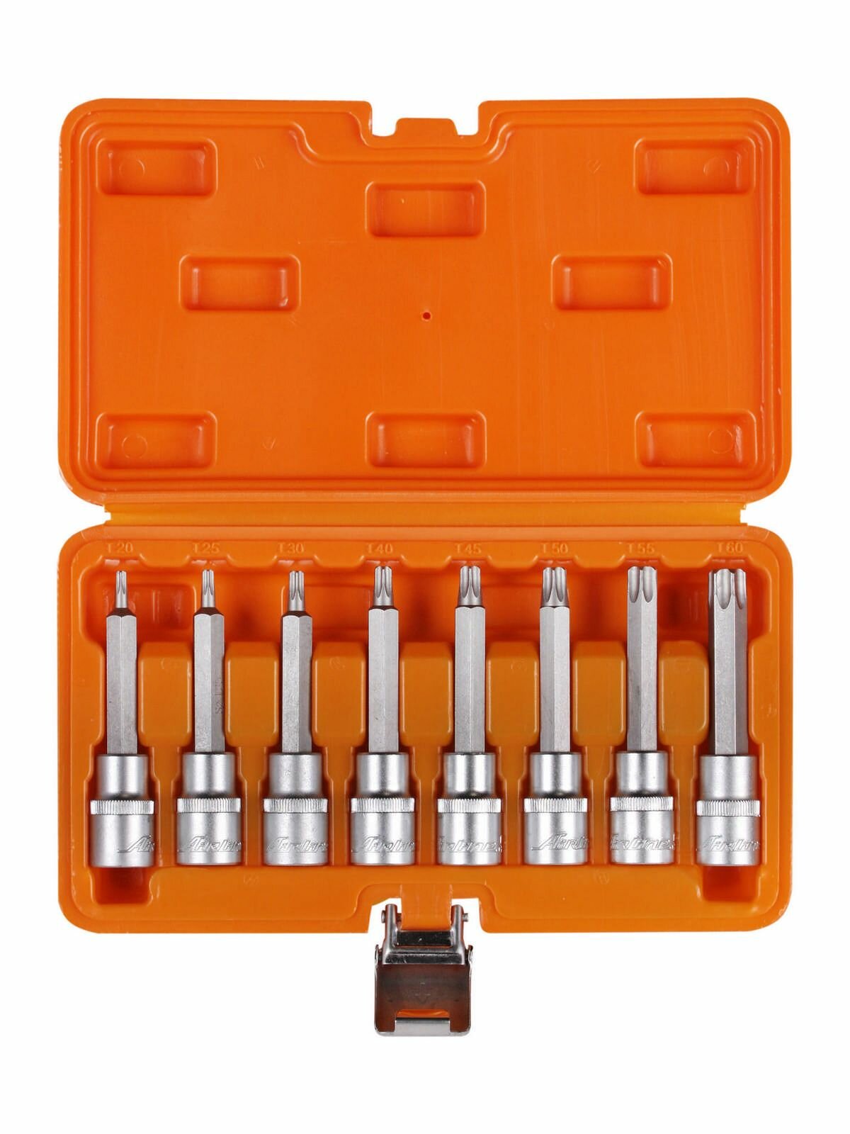 Набор головок торцевых 1/2" DR со вставками TORX T20-T60, 100 мм, 8 предметов в кейсе, Airline ATBS32