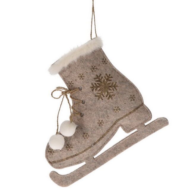 Елочная игрушка Новогодний конек Лисбет 13 см, бежевая, подвеска, Koopman, DH8055960-1