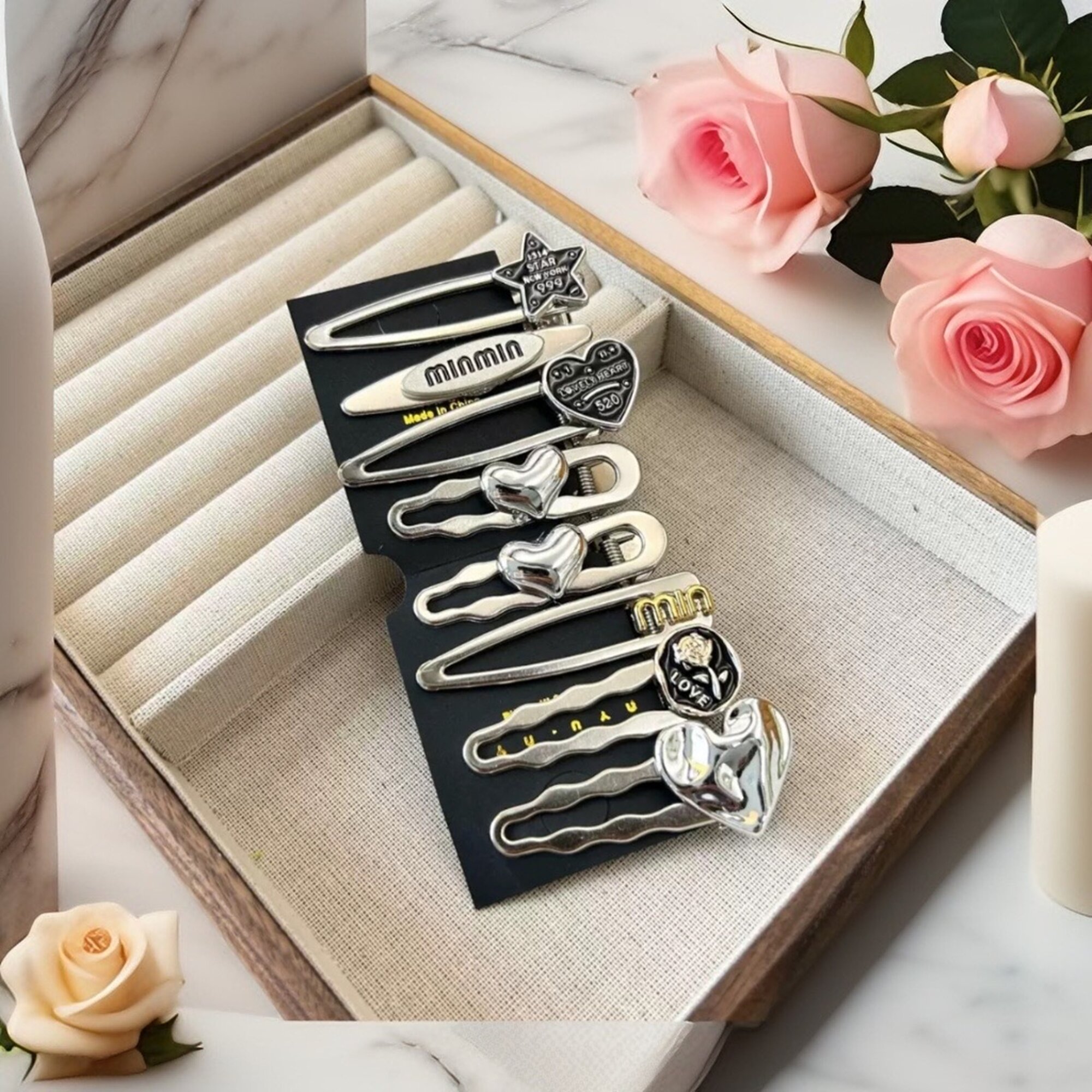 Заколки для волос набор 8 шт