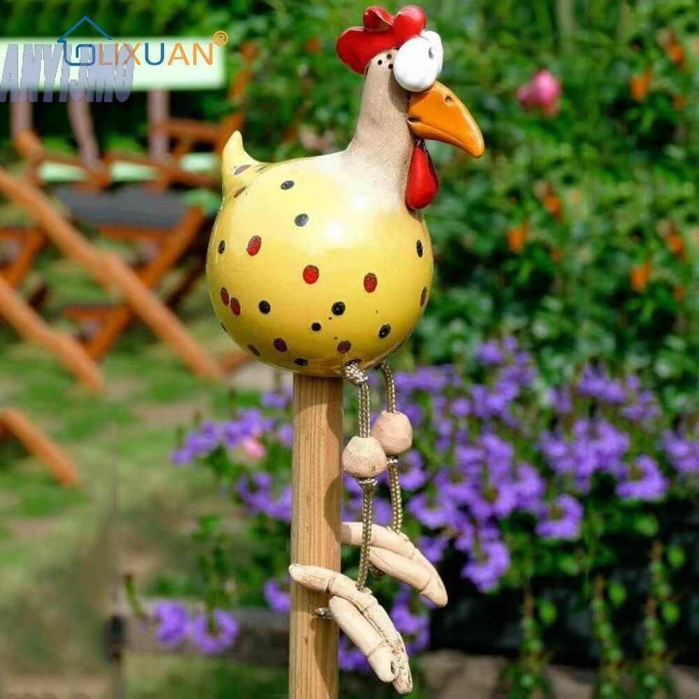 Смоляная большеглазая курица со свисающими ножками, длинноногие украшения для сада, подходящие для гостиной, балкона, сада1