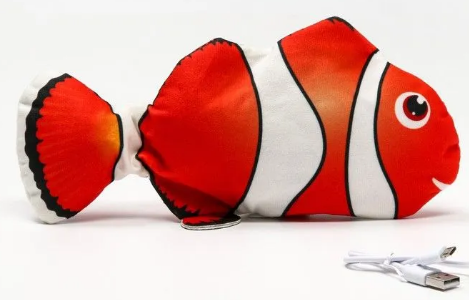 Игрушка для кошек "Рыбка" интерактивная с USB зарядкой 28 см