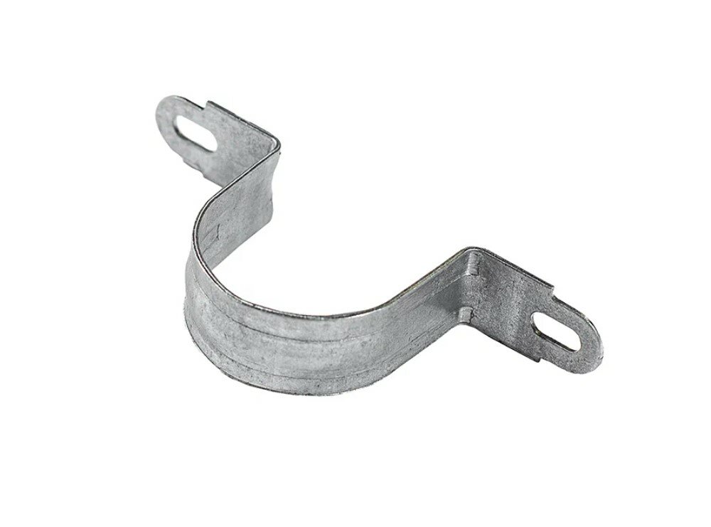 Скоба крепежная металлическая 32 мм двухлапковая (50 шт.), оцинкованная сталь