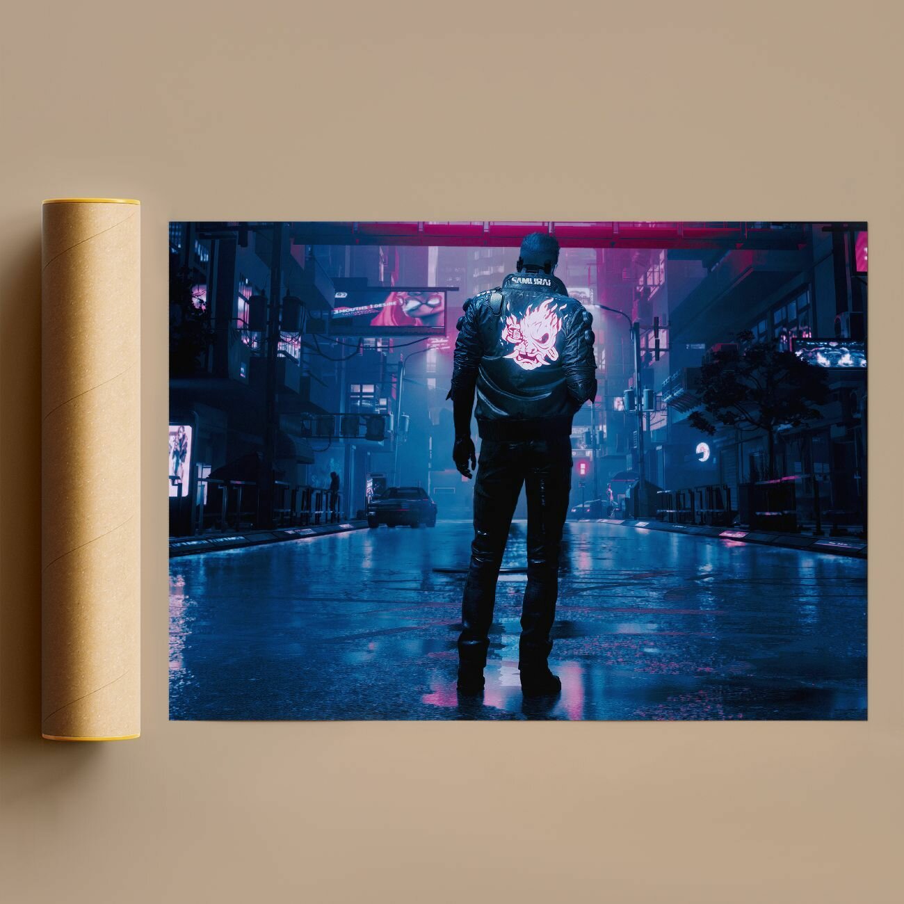 Постер Киберпанк 30х40 см без рамы/ Cyberpunk 2077, Джон Уик/ Плакат для интерьера, в подарок