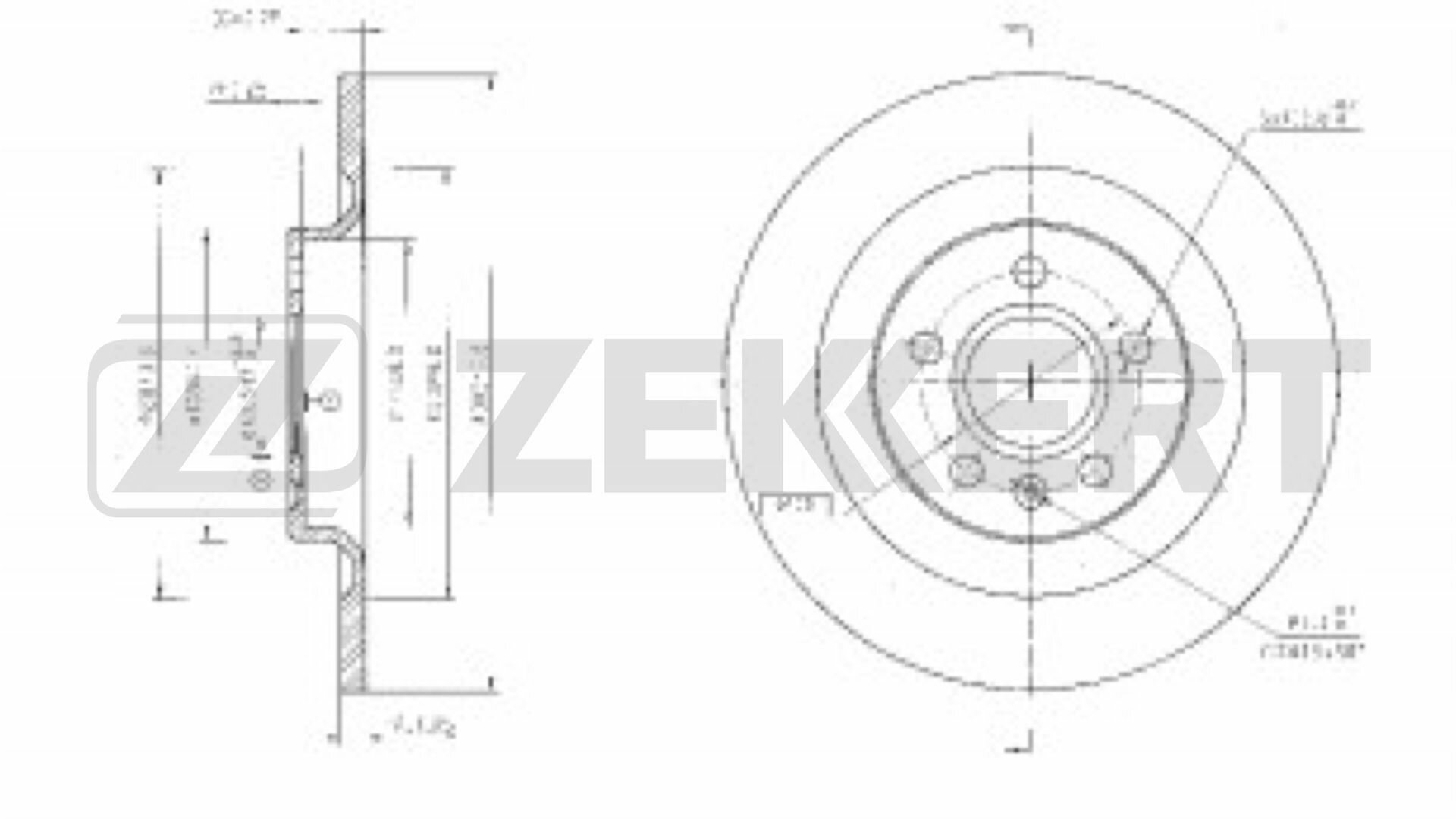Zekkert Диск тормозной задний для Geely Tugella 19-