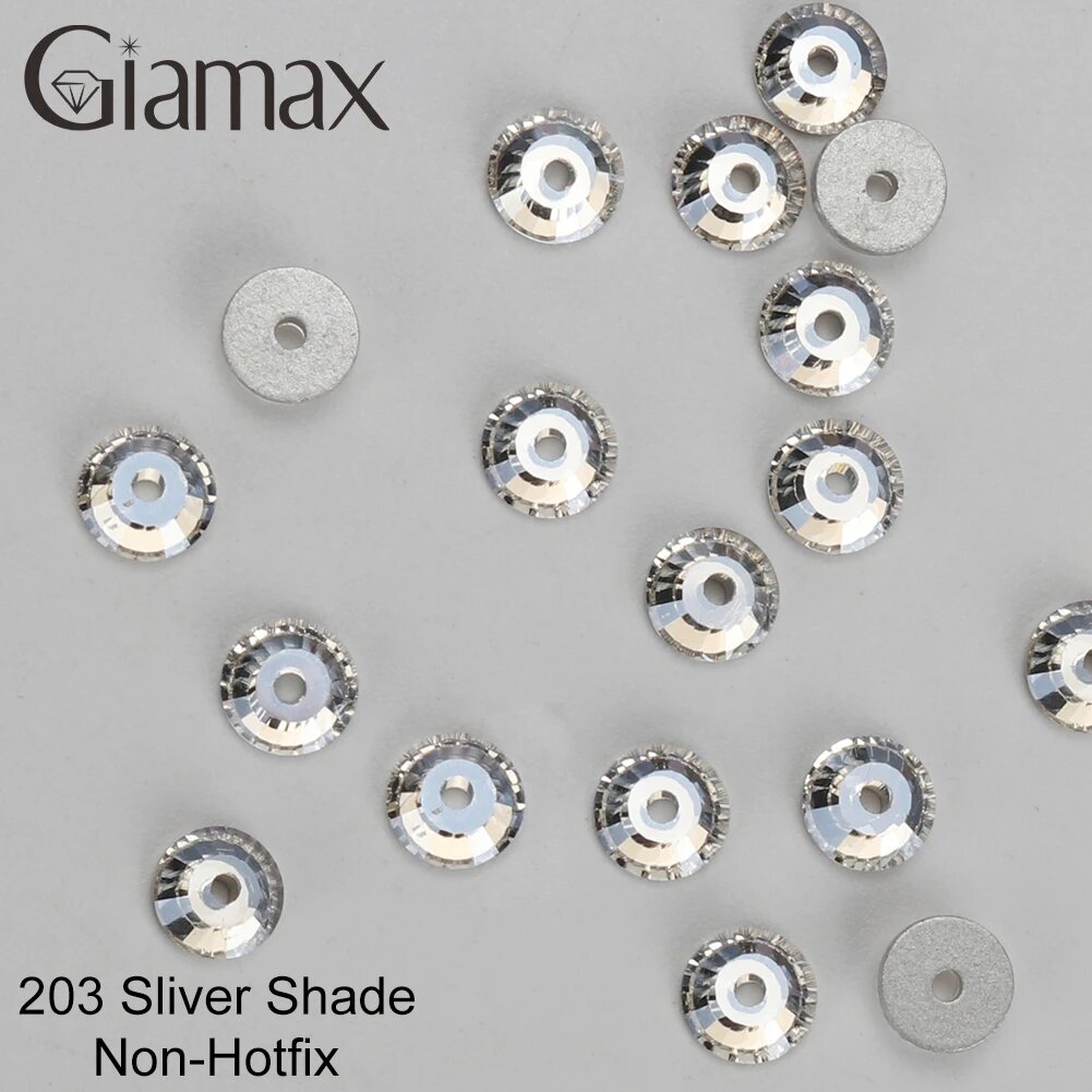 GIAMAX стеклянные стразы фиолетовые Серебряный, 8mm SS40 144pcs, 203 Sliver Shade