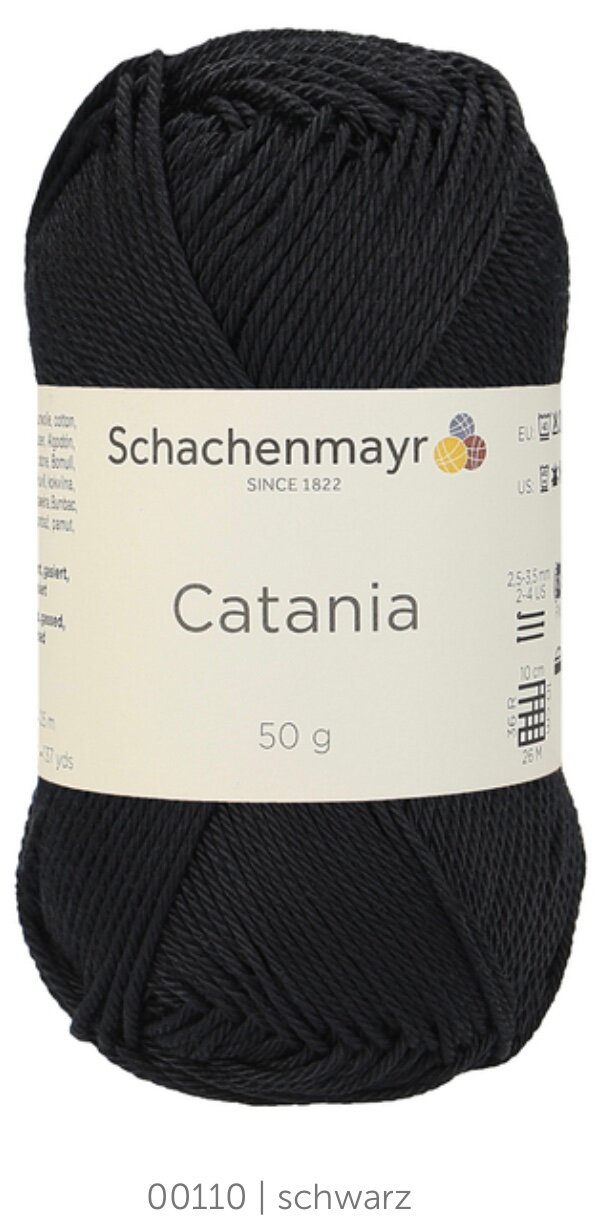 Catania /Катания/ пряжа Schachenmayr Originals, MEZ, 9801210 (00110, schwarz, черный)