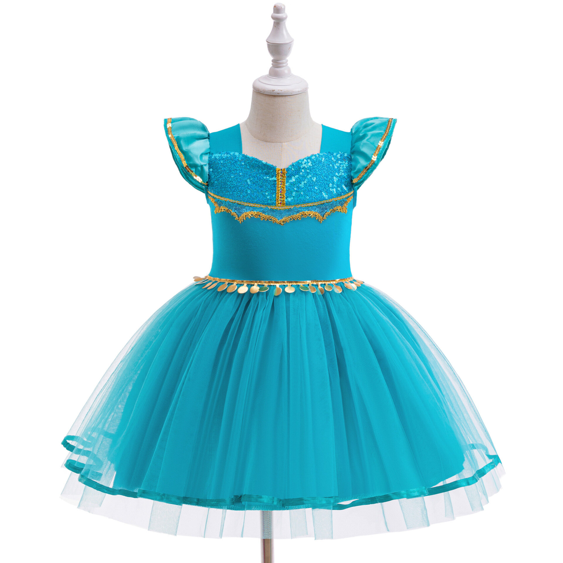 Платье "Волшебная лампа Аладдина", для девочек, цвет синий, рост 150 см, 8 лет