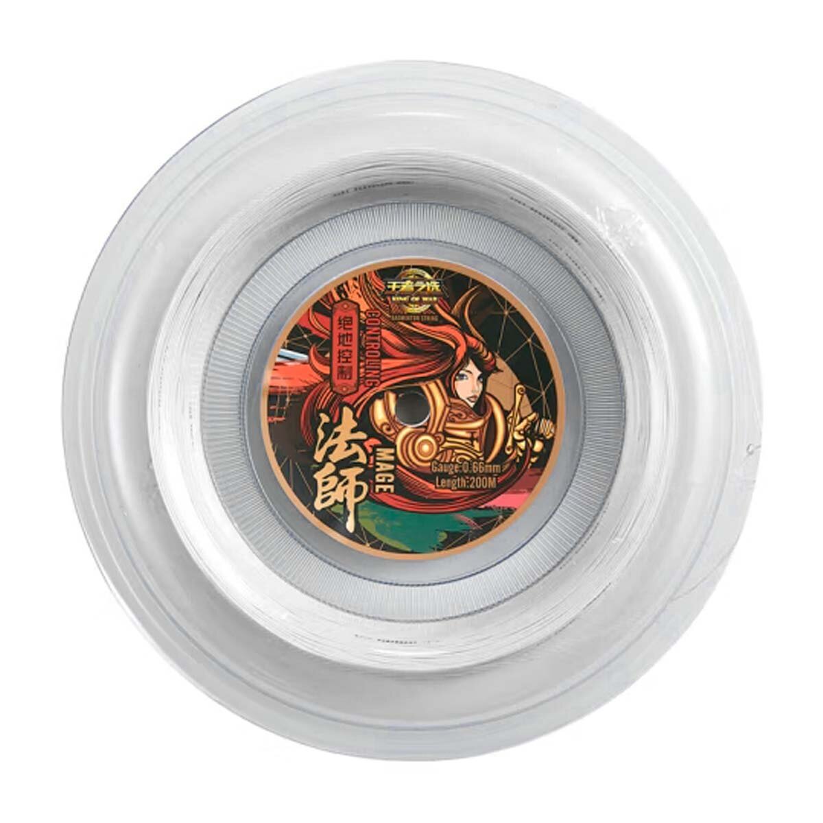 Струна TAAN MAGE, для бадминтона, WHITE, длина 200 м, 1шт