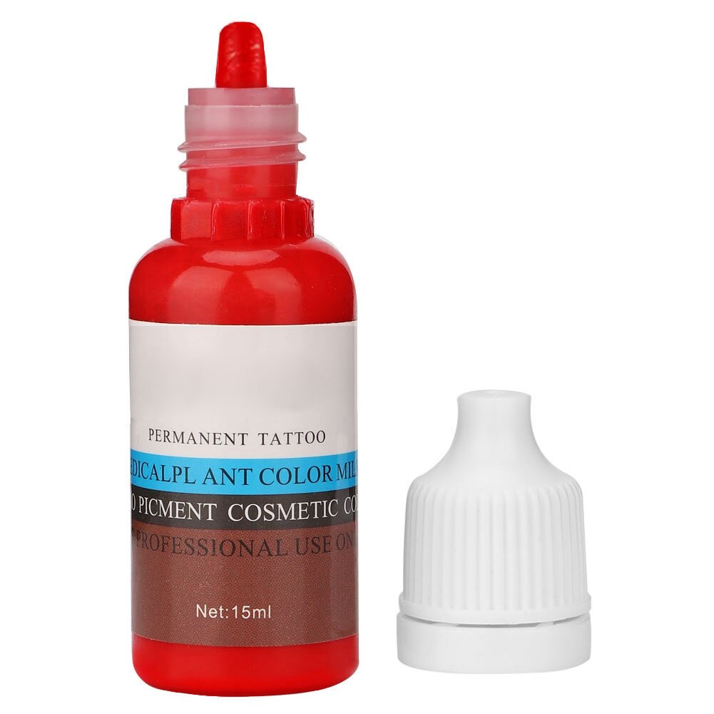 15 мл/флакон подводка для бровей и губ, татуаж глаз, растительный пигмент, перманентные пигментные чернила, красные (для губ)