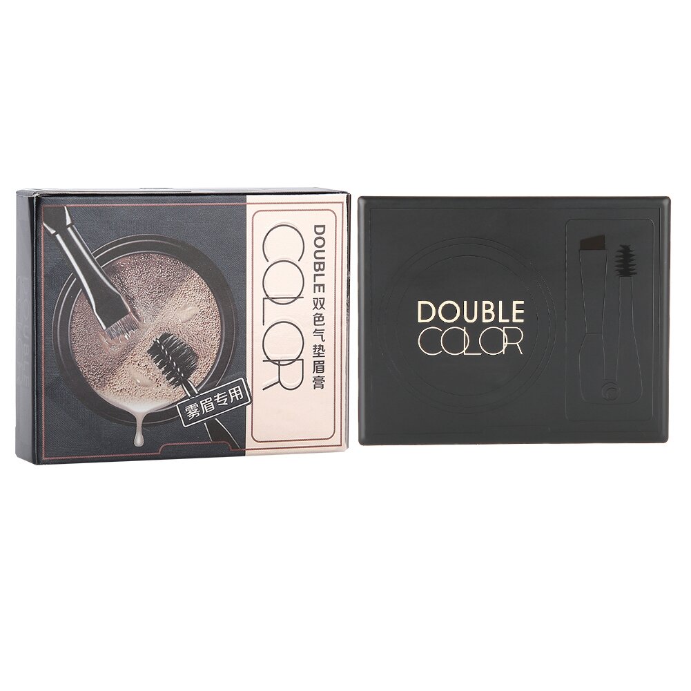 Двухцветный долговечный водонепроницаемый крем для бровей с защитой от пота, ручка-пудра, инструмент для макияжа бровей, коричневый