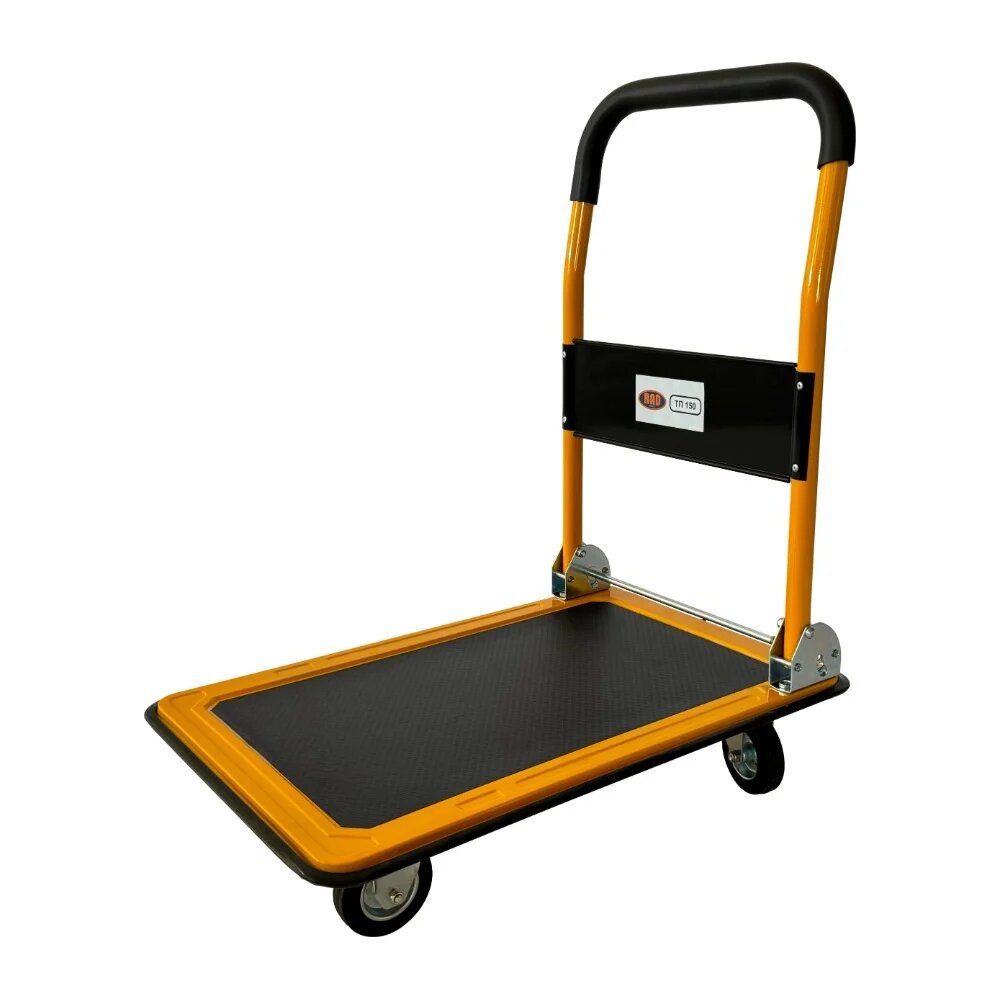 Платформенная тележка для перемещения грузов, с литой резиновой колесной системой, удобное маневрирование
