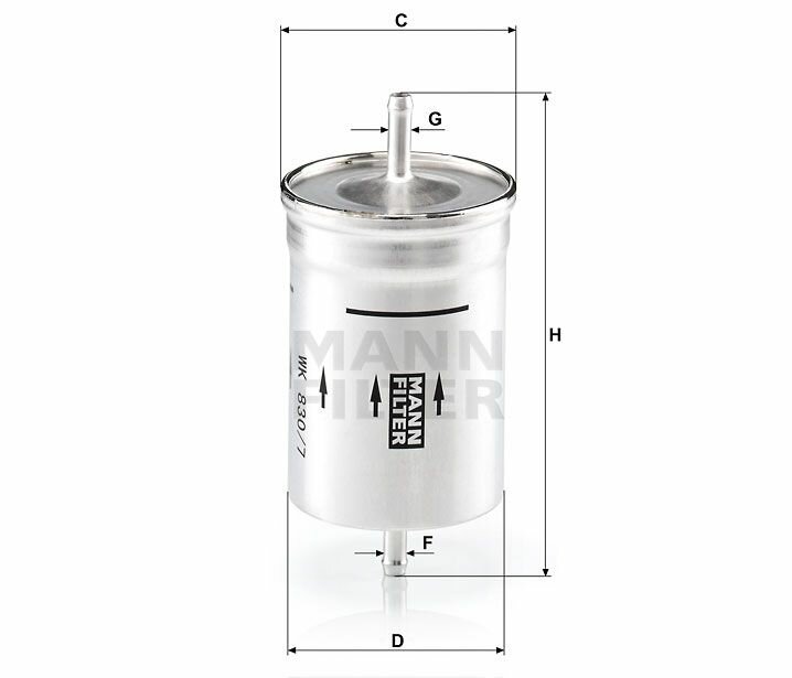 Mann фильтр топливный wk8307