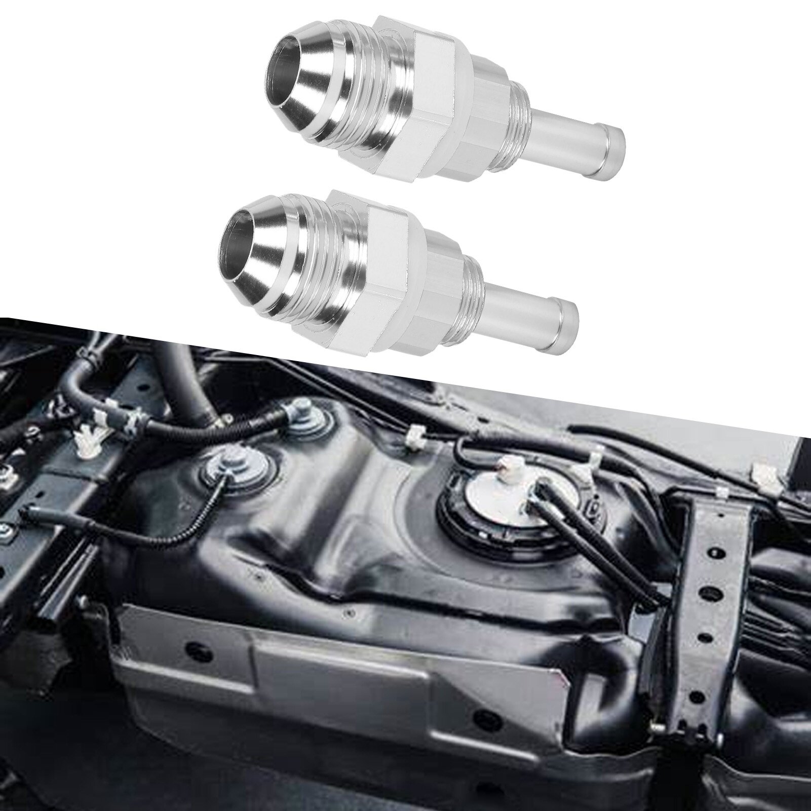 2 шт. AN8‑3/8 адаптер для шланга алюминиевый топливный насос бак фитинг для резиновых пластиковых нейлоновых топливных линий