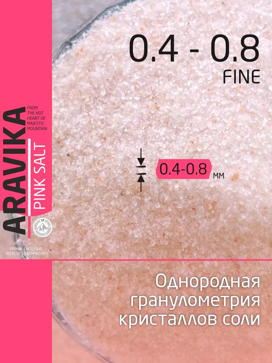 Розовая гималайская пищевая соль ТМ "ARAVIKA" (Мелкая) 25 кг.