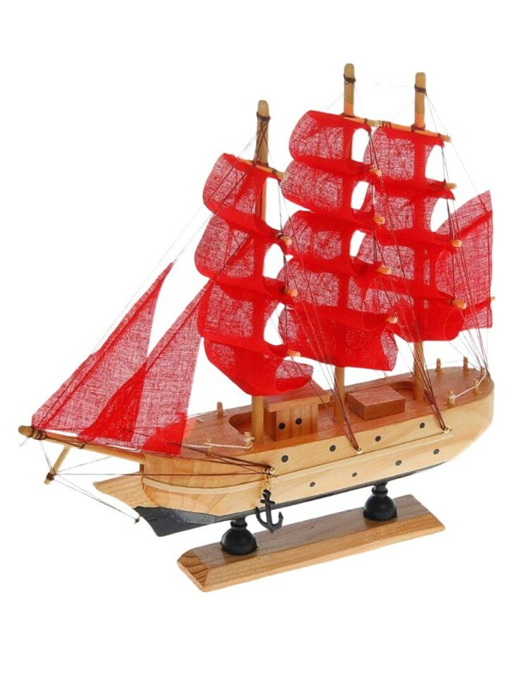 Сувенирный корабль "Красные паруса" (23 х 22 х 5 см)