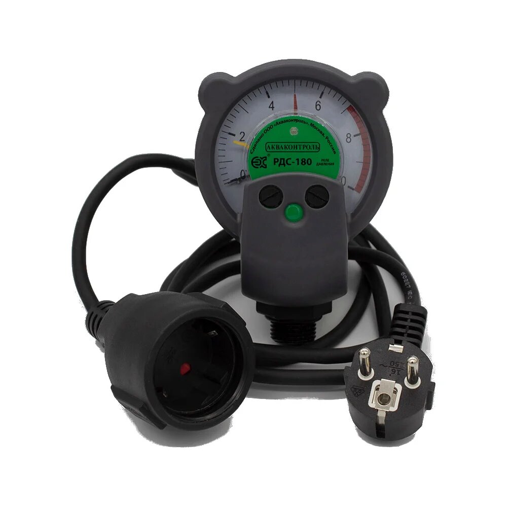 EXTRA акваконтроль Реле давления воды стрелочное для поверхностных насосов G1/2" РДС-180
