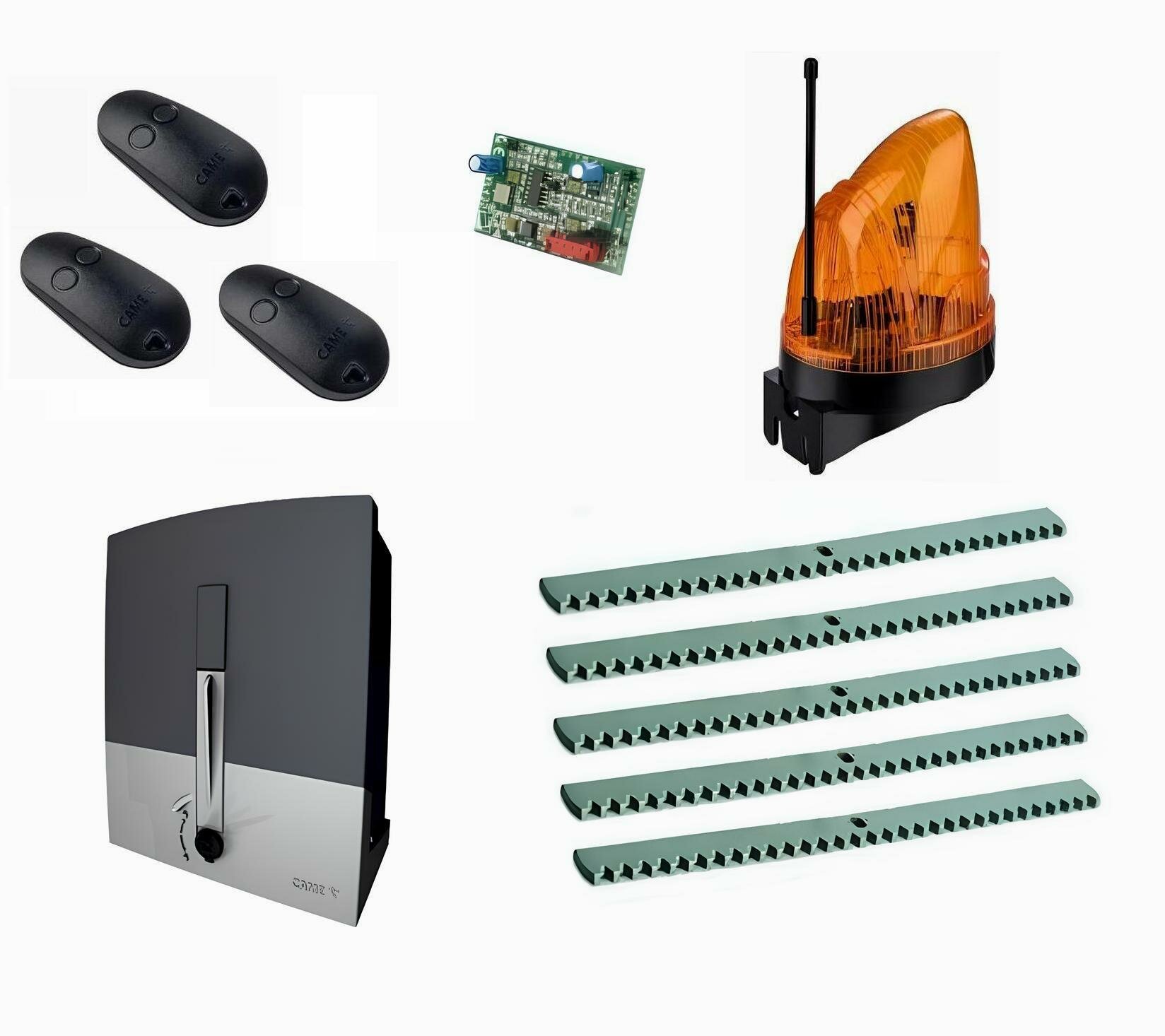 Автоматика для откатных ворот BXL04AGS KIT5-LK2-Т3, комплект: привод, радиоприемник, 3 пульта, лампа, 5 реек